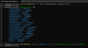 Installing A Custom Theme In SharePoint Online With PowerShell