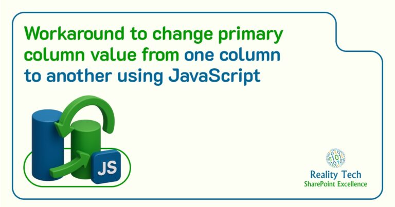 How To Change Primary Column Value Using JavaScript
