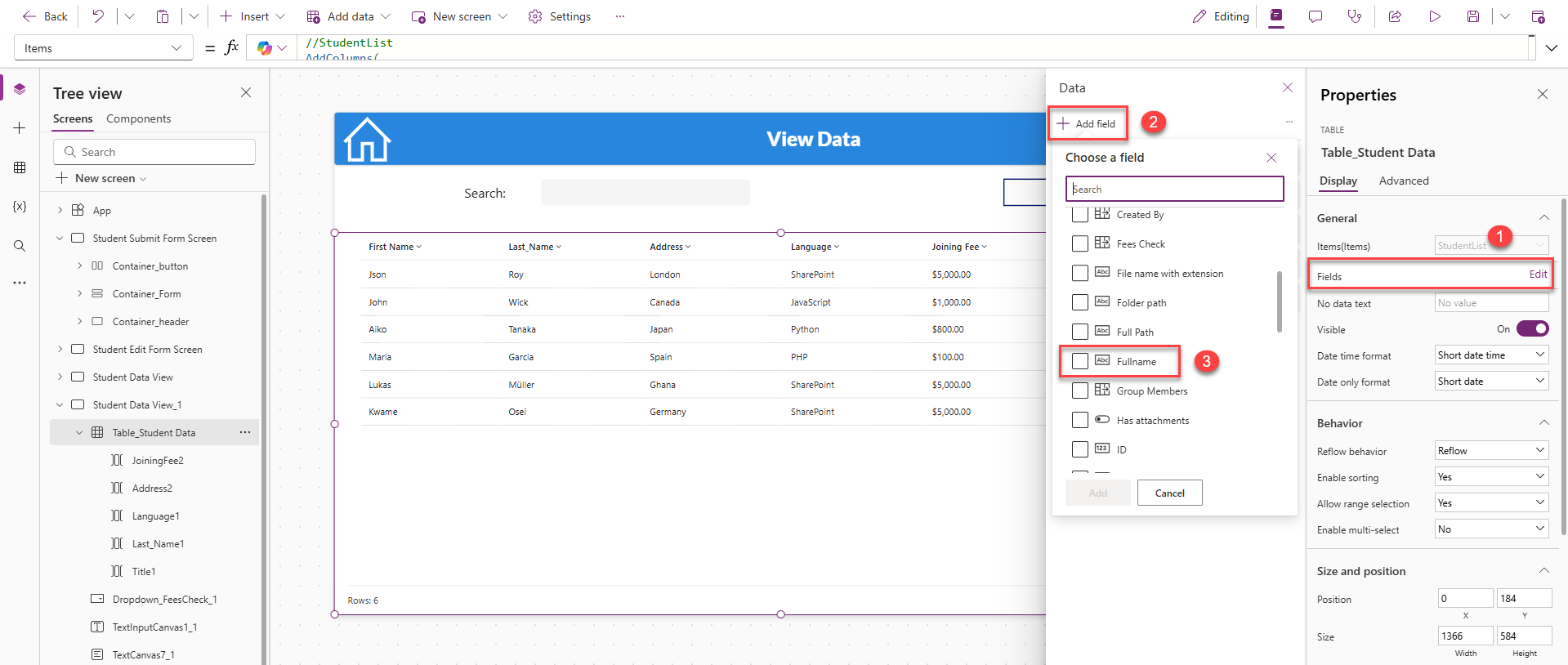 How To Add A Custom Column To A Table Control In Power Apps